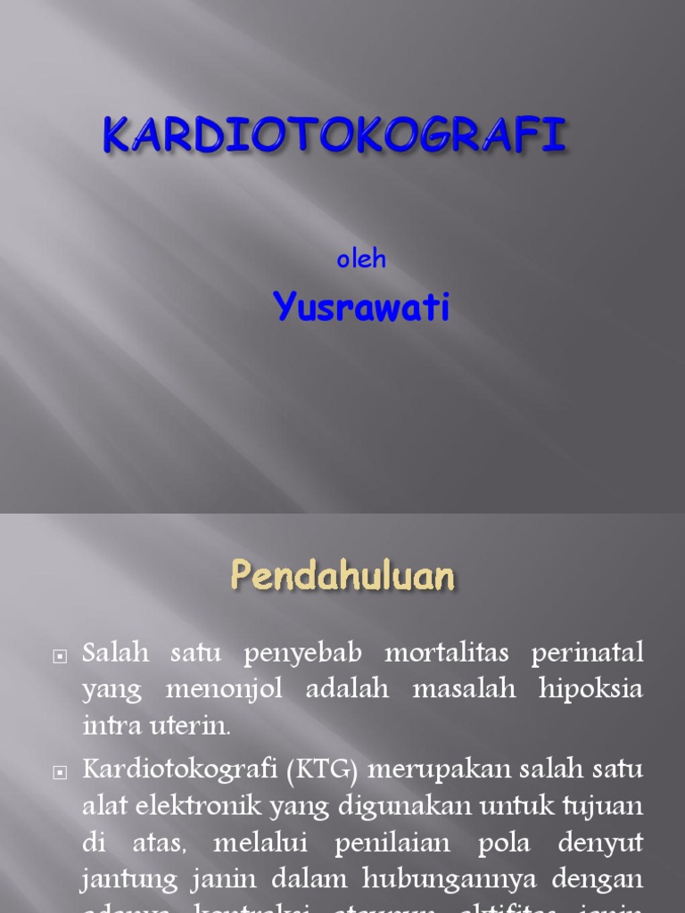 Kardiotokografi - CTG | PDF