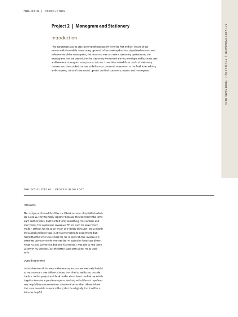 Monogram Workbook Final | PDF | Typefaces | Leisure