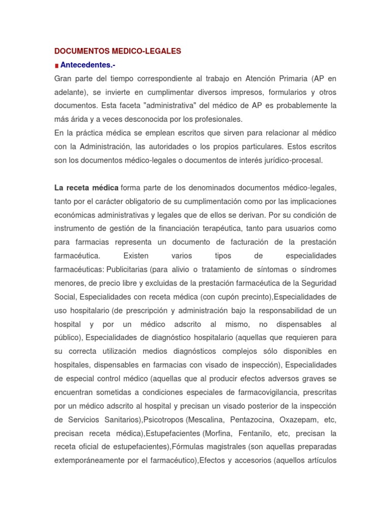 Documentos Medico | PDF | Farmacia | Prescripción médica
