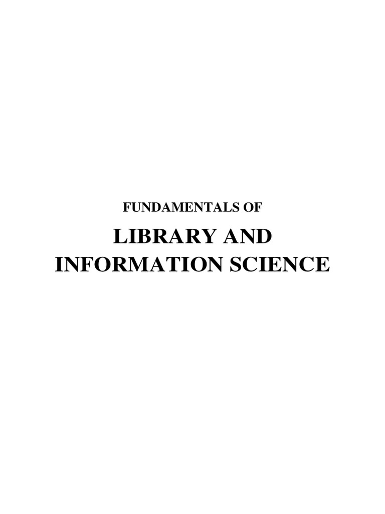 ISSA. Fundamentals of Library and Information Science. | PDF | Papyrus ...