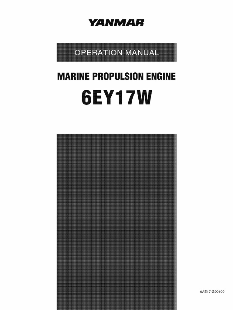 Yanmar 6EY17W Op Manual | PDF
