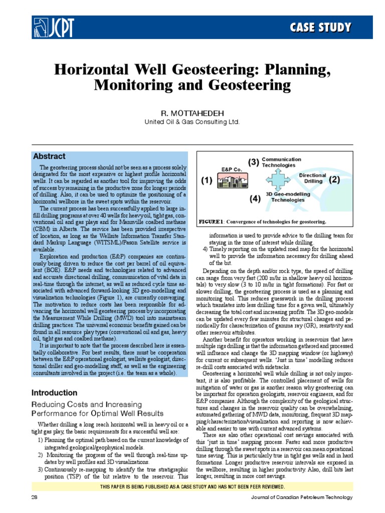 Horizontal Well Geosteering Planning, Monitoring and Geosteering | PDF ...