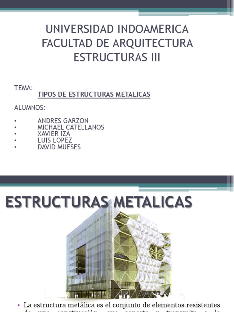 Tipos de Estructuras Metálicas en Arquitectura | PDF | Bóveda ...