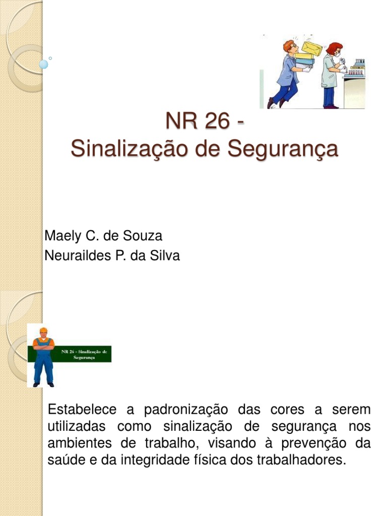 Apresentação NR 26 - Sinalização de Segurança | PDF | Vermelho | Cor