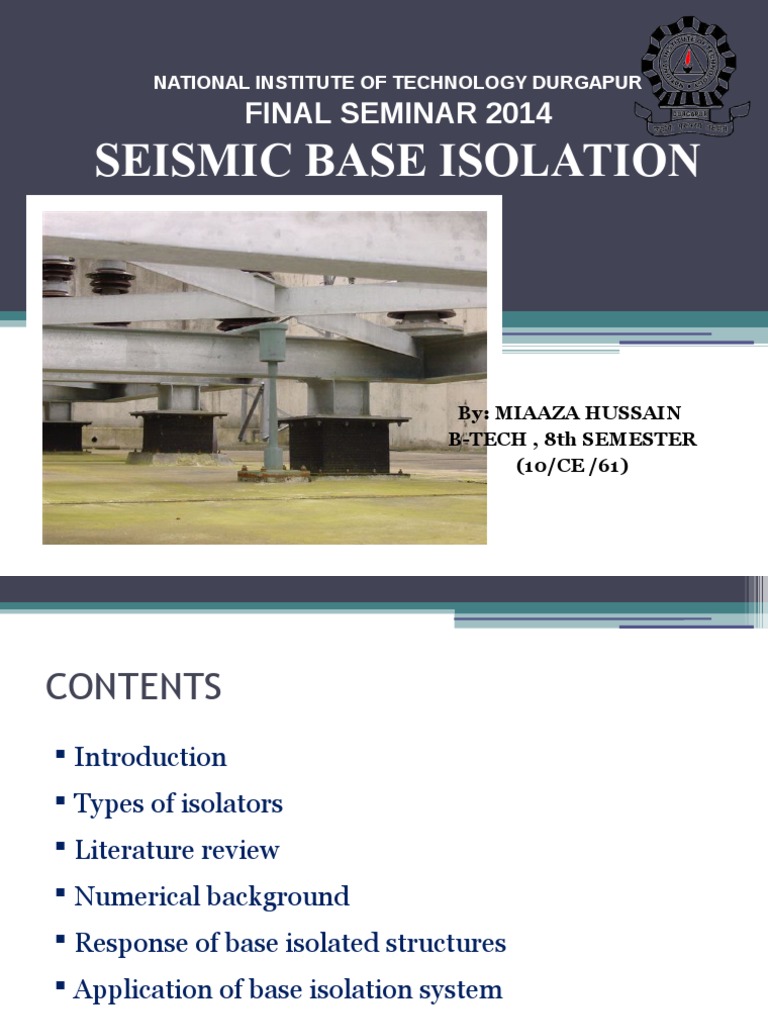 Seismic Base Isolation | PDF | Bearing (Mechanical) | Earthquake Engineering