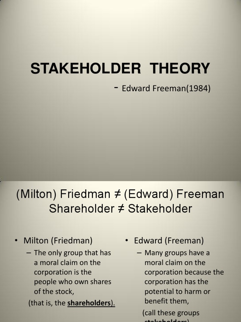 Stakeholder Theory