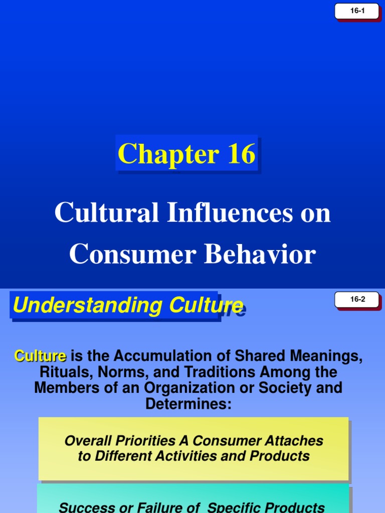 Cultural Influences on Consumer Behavior | PDF