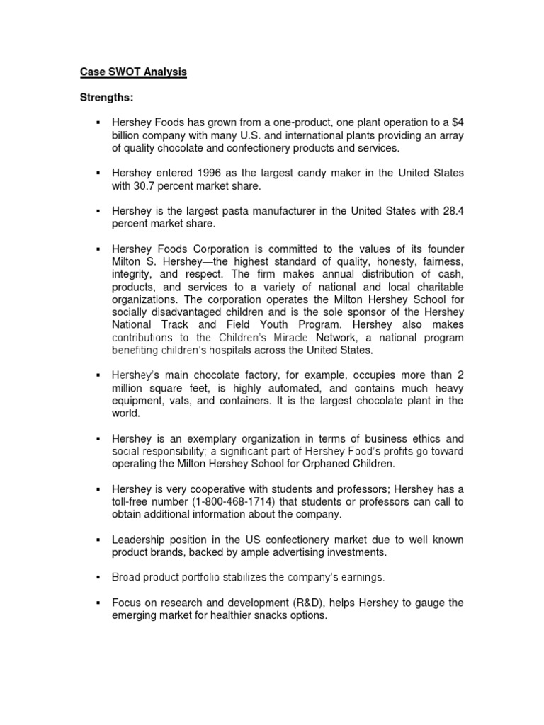 SWOT Analysis | PDF | Chocolate | Nestlé