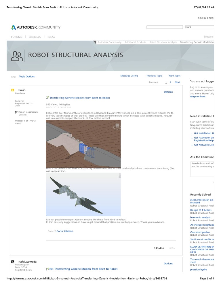Transferring Generic Models From Revit To Robot - Autodesk Community ...