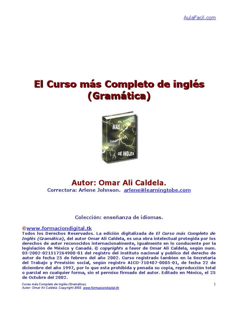 Curso Ingles Gramatica | PDF