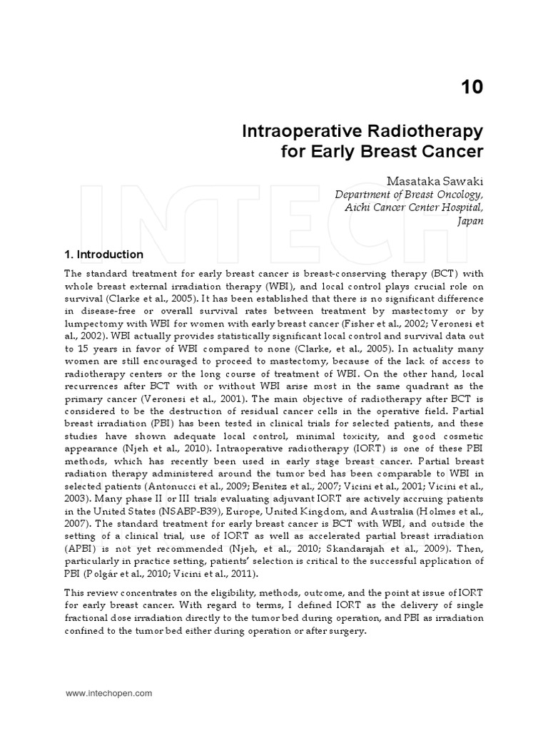 10 Intraoperative Radiotherapy | PDF | Radiation Therapy | Cancer ...