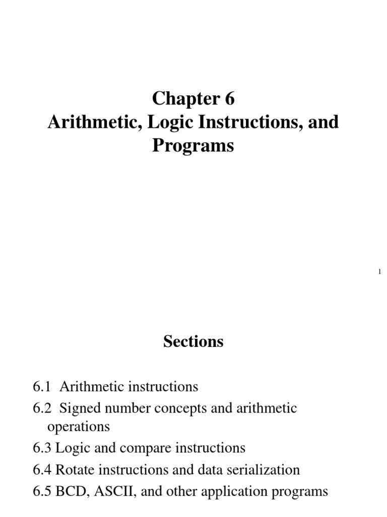 8051-CH6-ArithLigic Instructns | PDF | Binary Coded Decimal | Subtraction