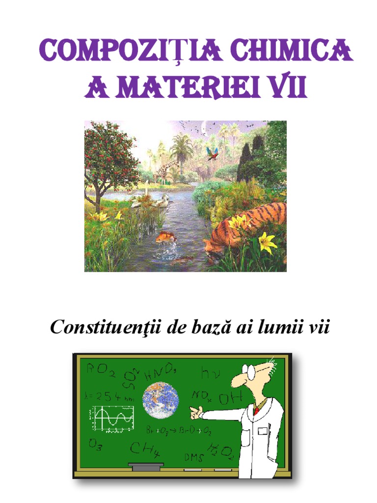 Compozitia Chimica A Materiei Vii | PDF
