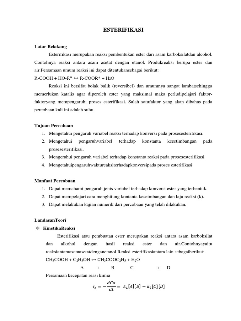 Esterifikasi | PDF