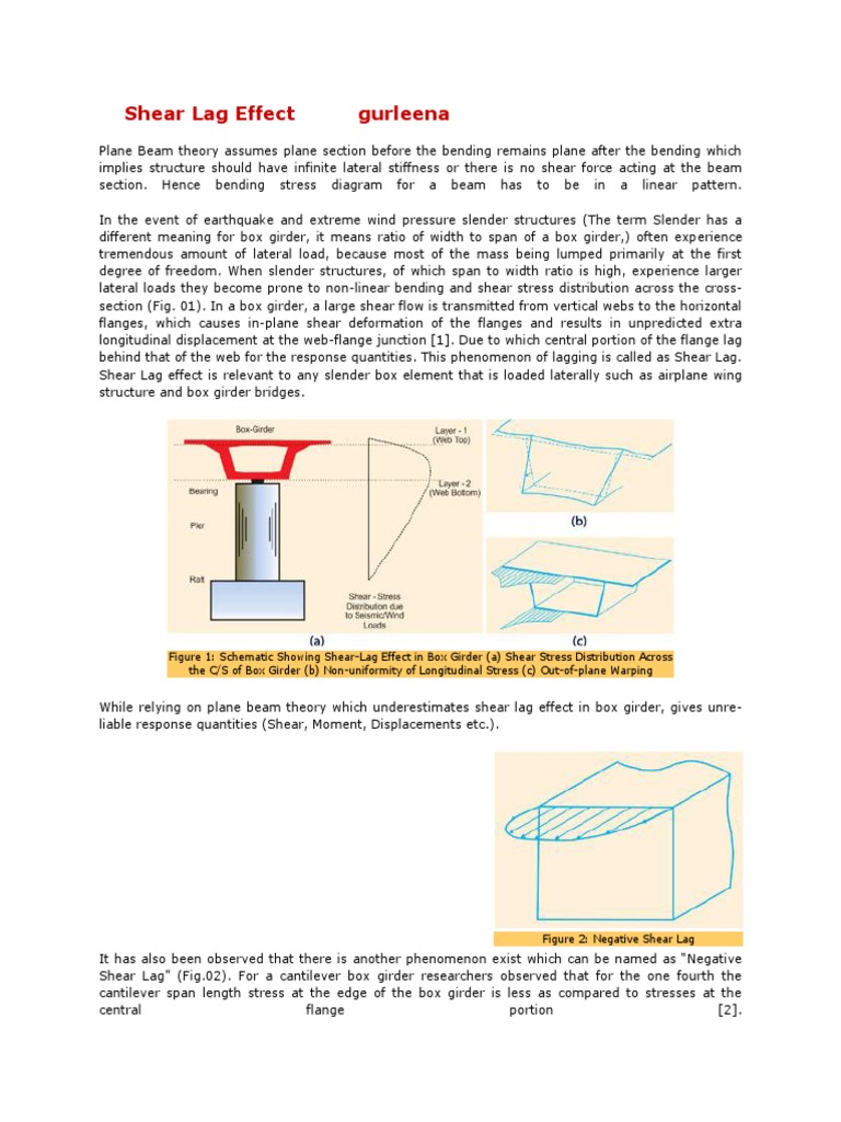shear lag | Bending | Beam (Structure)
