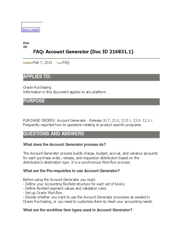 Account Generator - FAQs | PDF | Sql | Databases