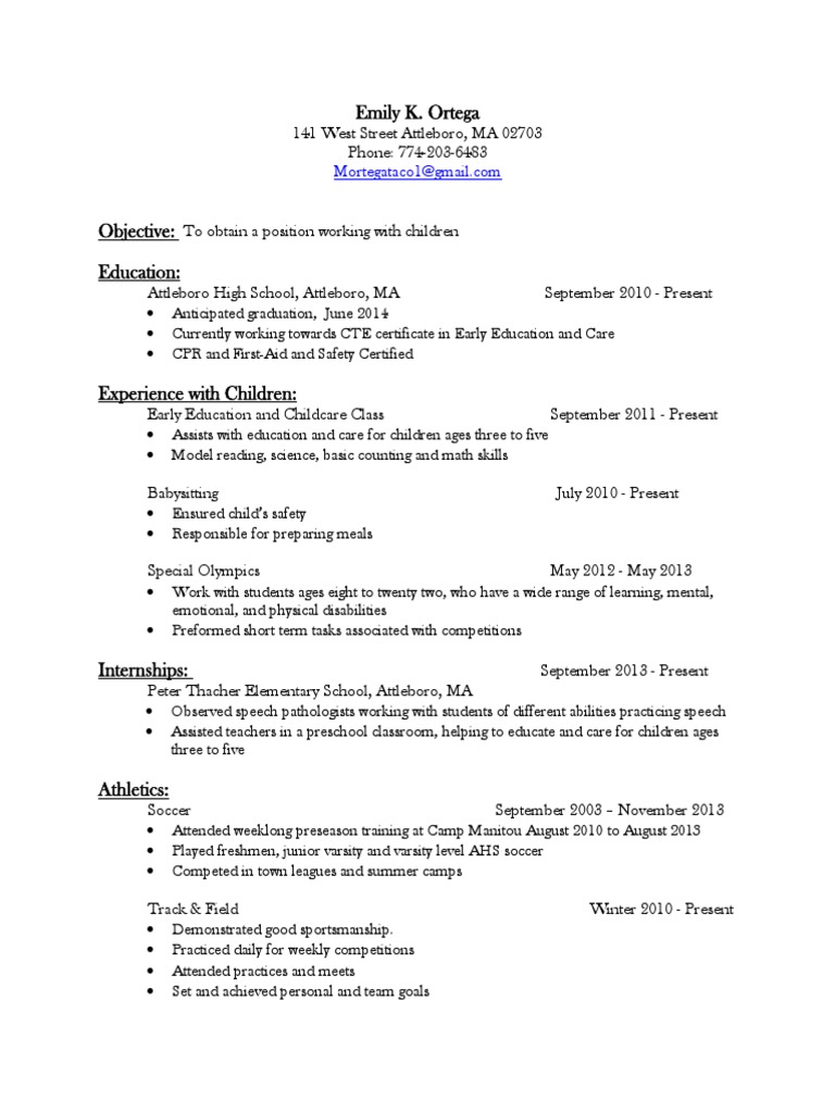 Emily Ortega Resume | PDF