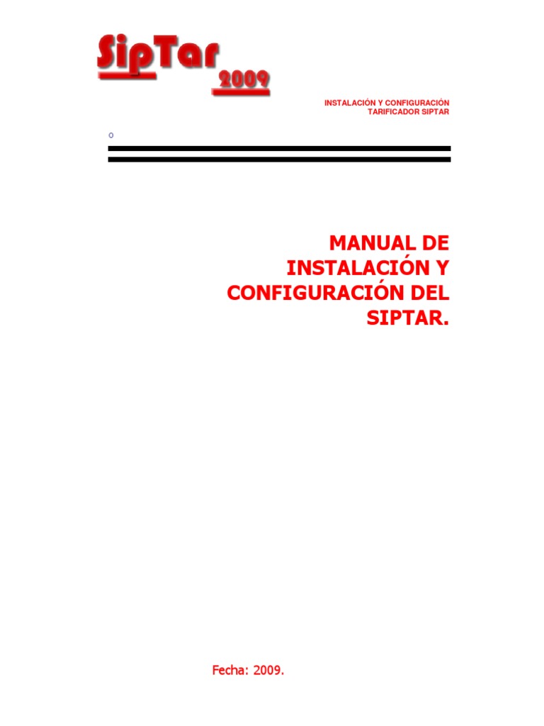 Manual Siptar | PDF | protocolo de Iniciacion de Sesion | Voz sobre IP