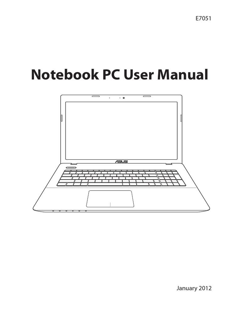 ASUS X55A Series Laptop Manual | PDF | Usb | Personal Computers