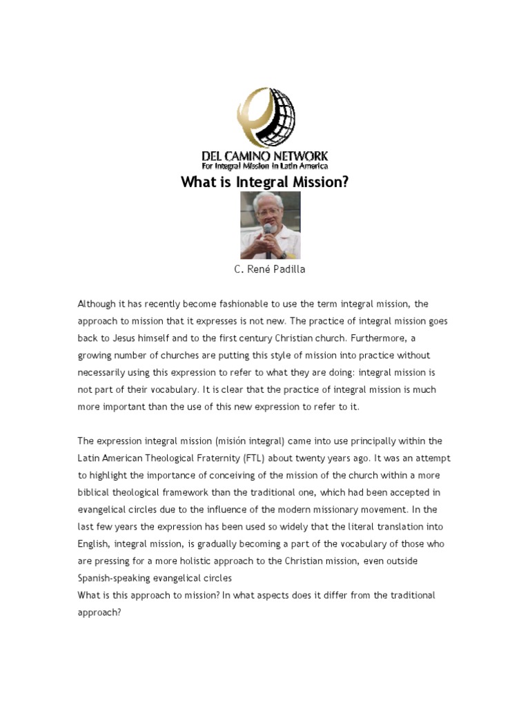 Understanding Integral Mission Today | PDF | Christian Mission | Missionary