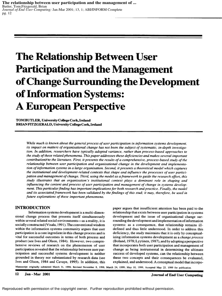 User Participation in Management | PDF | Politics | Social Science
