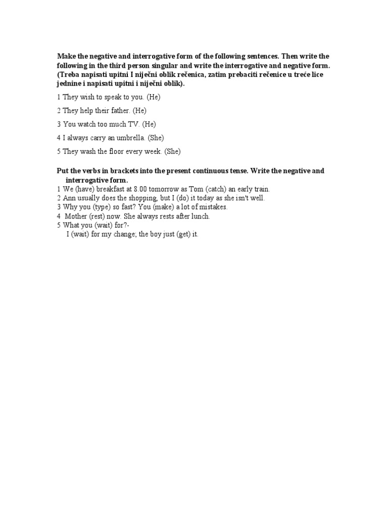 Negative and Interrogative Sentence Forms | PDF | Linguistics | Semiotics