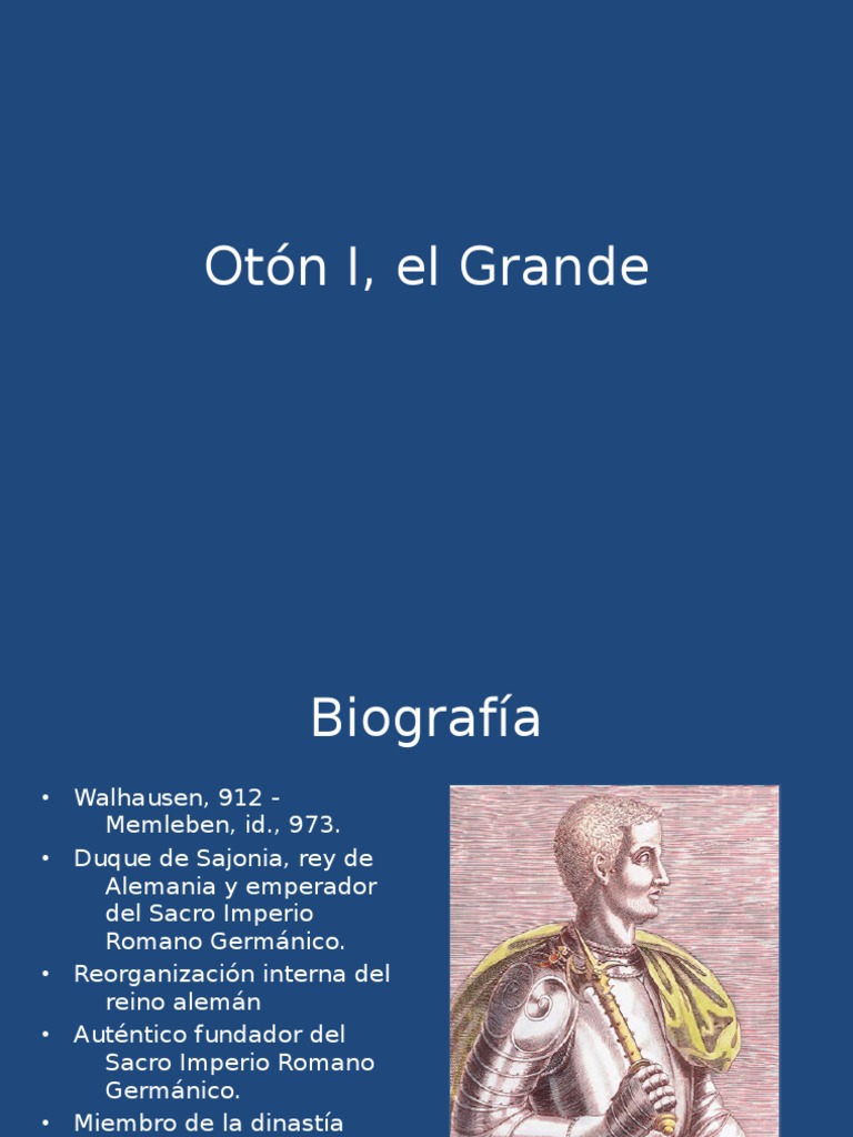 Otón I, El Grande | PDF | Santo Imperio Romano | Carlomagno