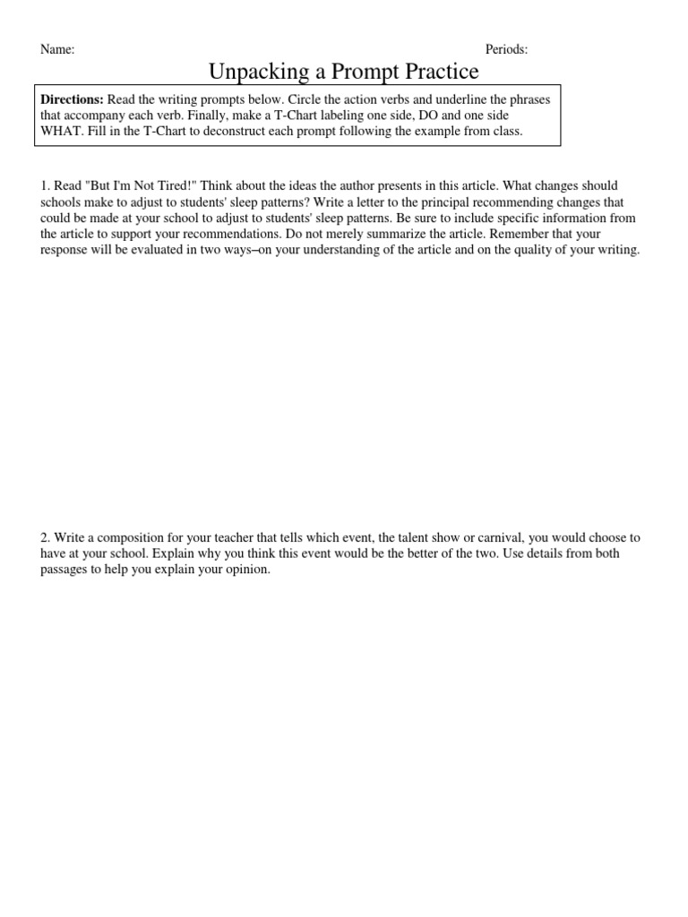 Writing Prompts | PDF | Language Arts & Discipline | Self-Improvement