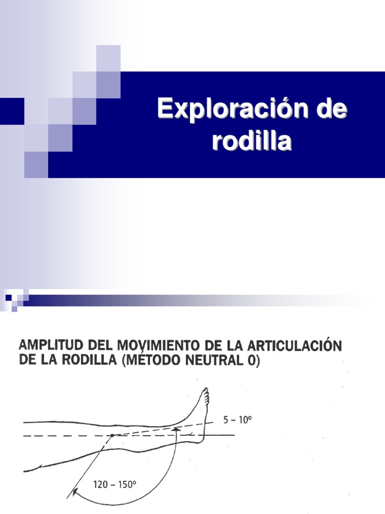 Exploración de Rodilla | PDF | Rodilla | Mano