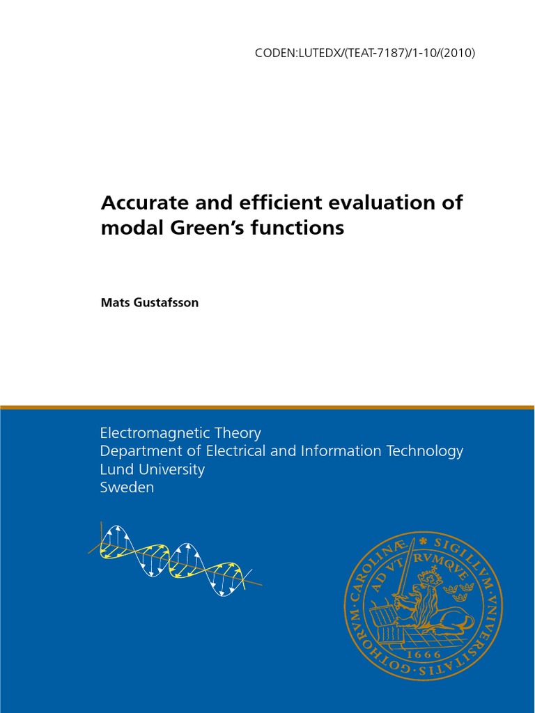 Accurate and Efficient Evaluation of Modal Green's Functions | PDF ...