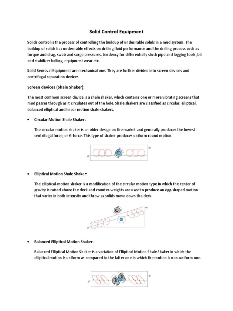 Solid Control Equipment | PDF | Mechanical Engineering | Nature