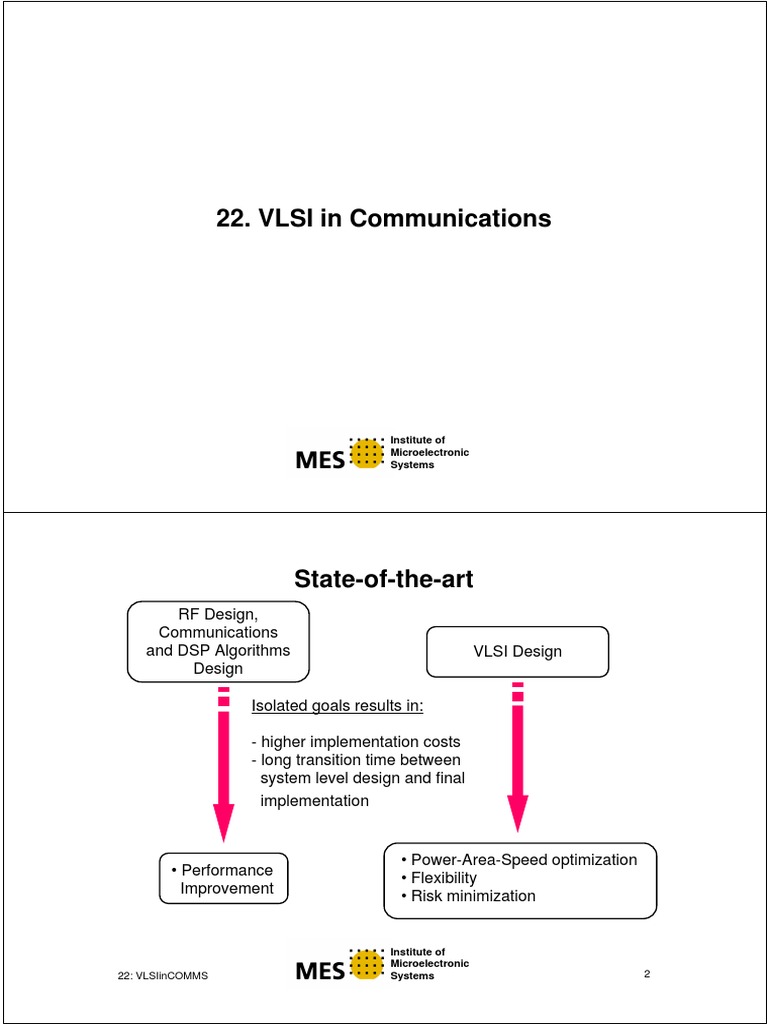VLSI in Communications: Institute of Microelectronic Systems | PDF ...