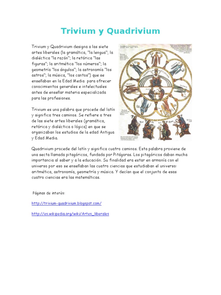 Trivium y Quadrivium | PDF | Educación en artes liberales | Enseñanza ...
