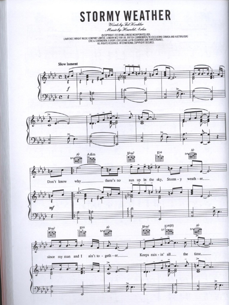 Billie Holiday Stormy Weather PDF