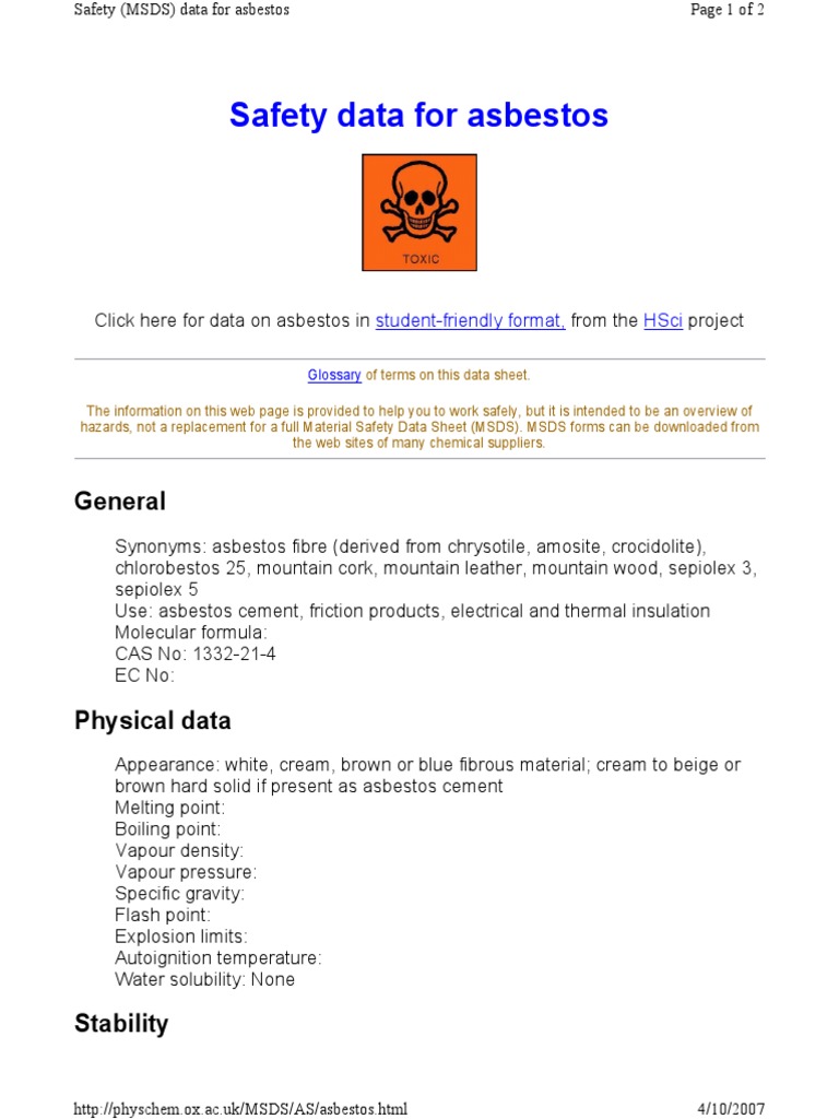 Asbestos | PDF | Asbestos | Safety