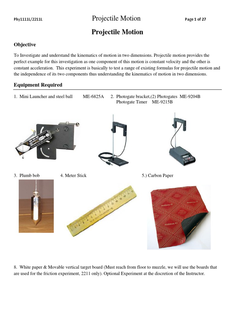 Projectile Motion | PDF | Projectiles | Distance