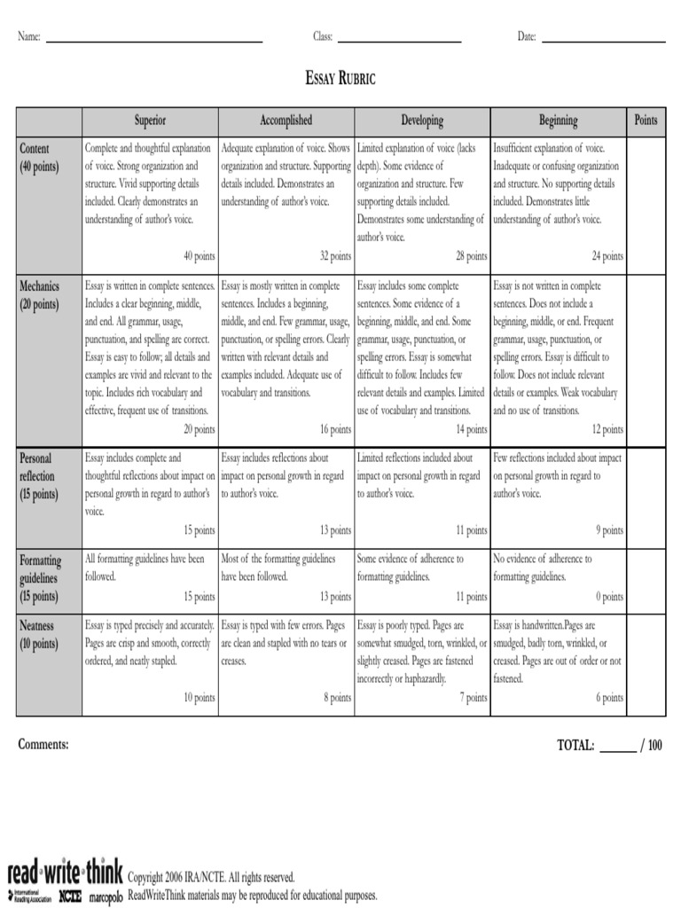 Rubric Essay | PDF | Essays | Human Communication