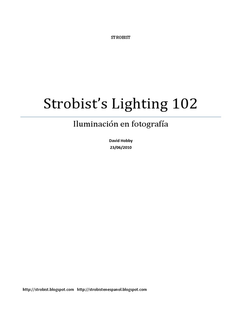 Strobist Lighting 102 | PDF | Flash (fotografía) | Ligero