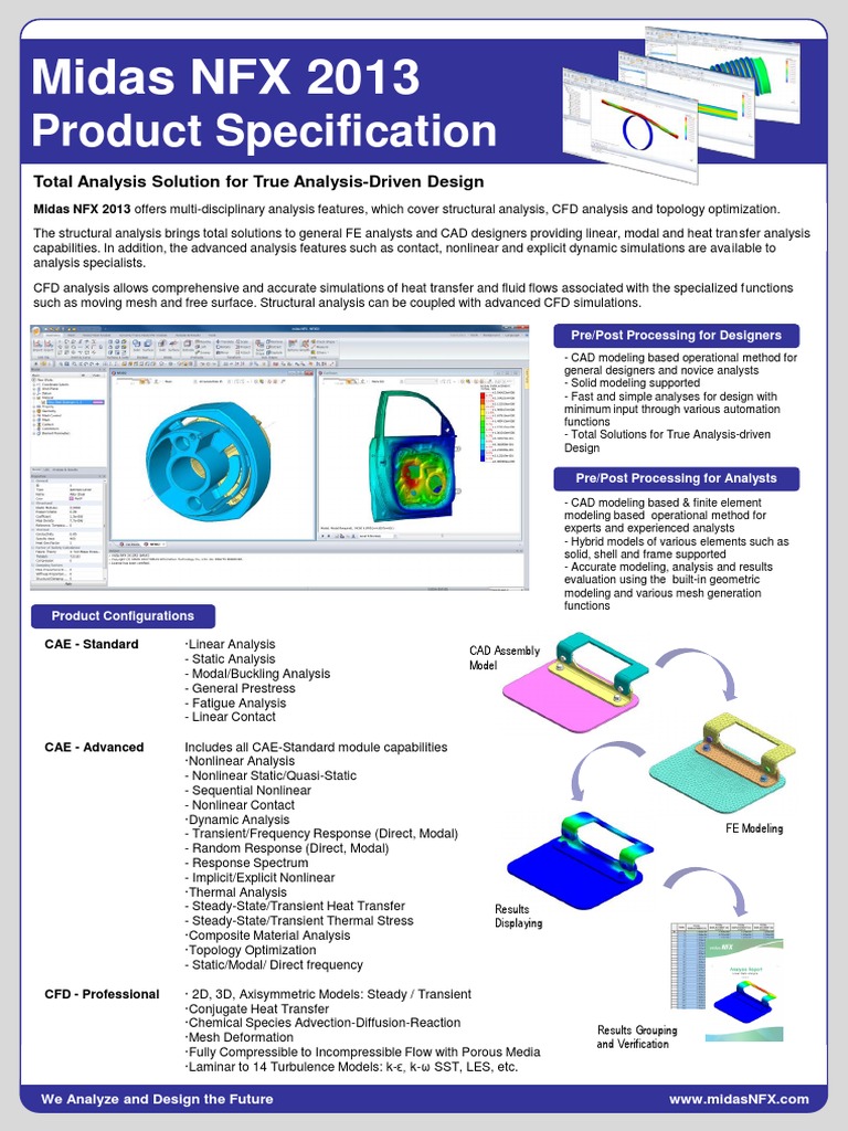 Midas NFX Product Information | PDF | Computational Fluid Dynamics | Nonlinear System