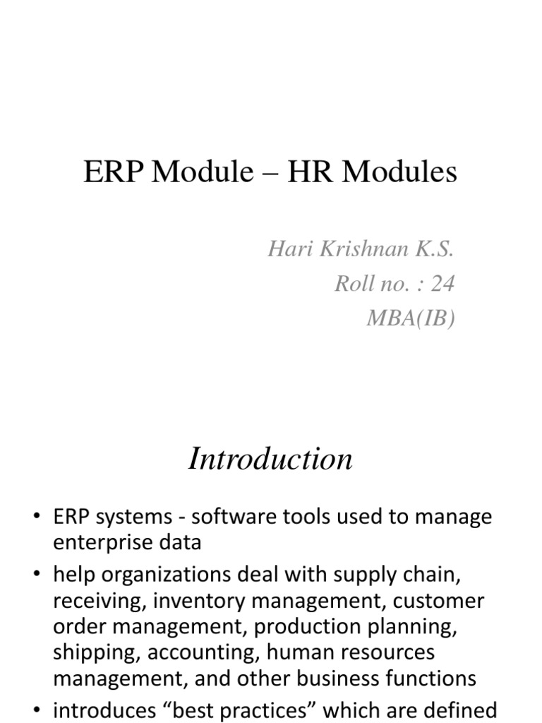 ERP Module - HR Modules | PDF | Enterprise Resource Planning | Human ...