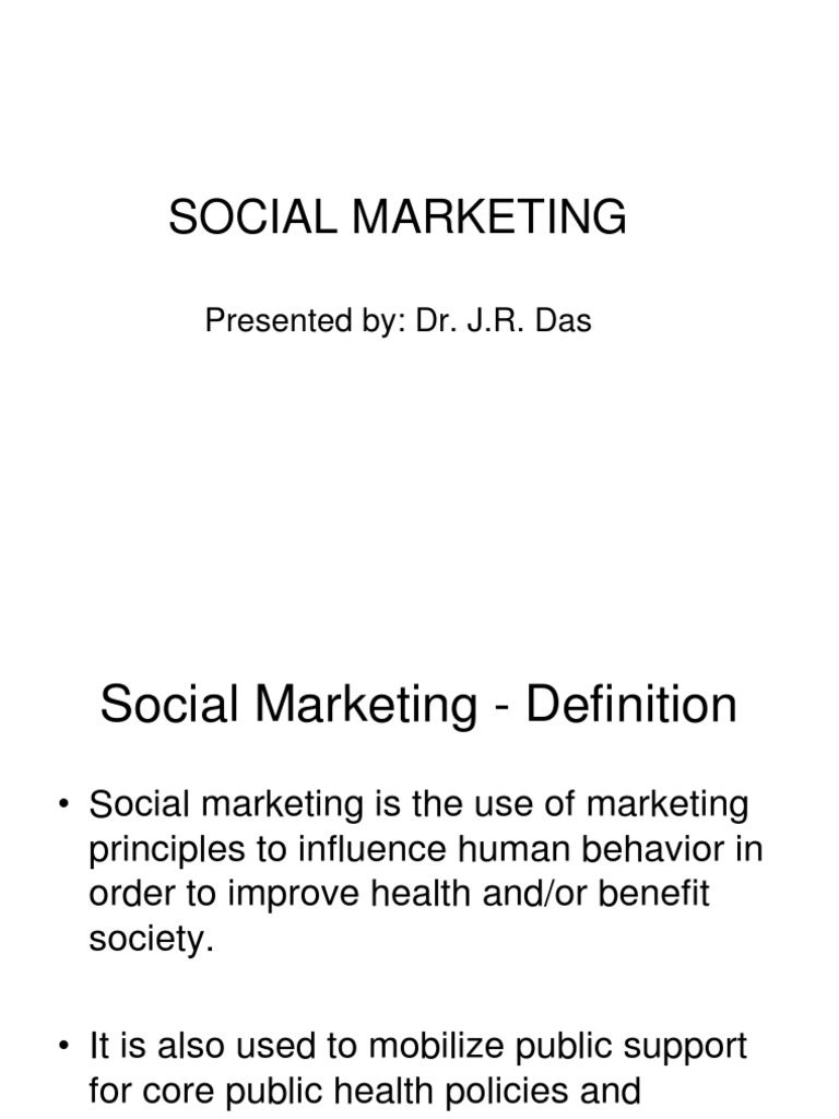 Understanding Social Marketing Principles | PDF | Target Audience ...