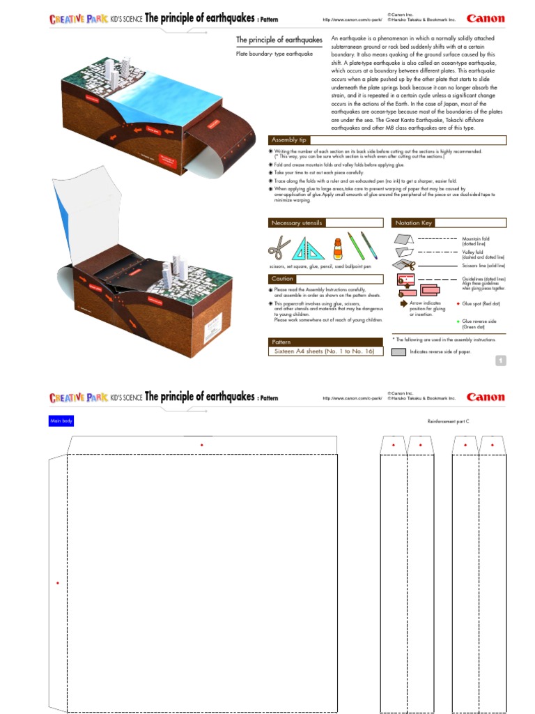 Earthquake Cutouts | PDF | Plate Tectonics | Earthquakes
