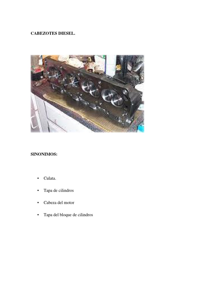 Cabezotes Diesel Pdf Motor De Combustión Interna Máquinas Rotativas