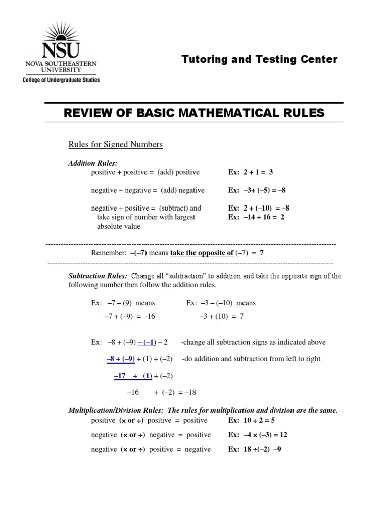 Review of Mathematical Rules | PDF | Triangle | Euclidean Plane Geometry