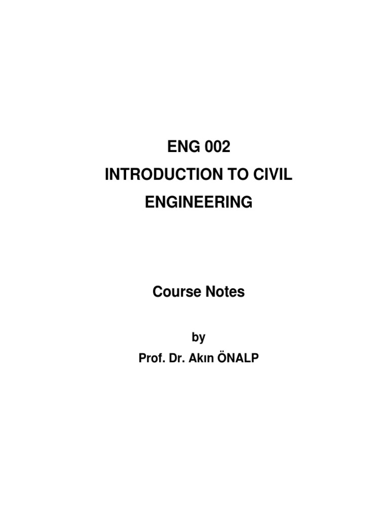 Introduction to Civil Engineering Course | PDF | Science | University