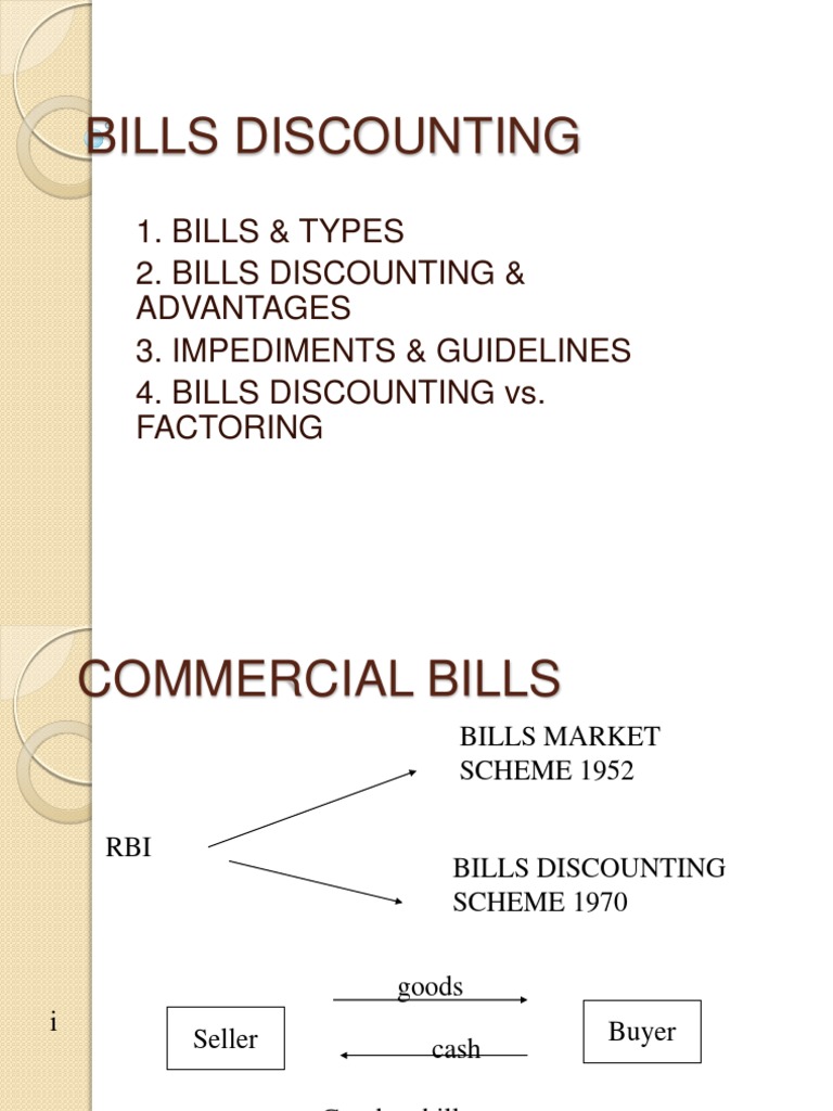 Bill Discounting vs. Factoring Explained | PDF | Factoring (Finance ...