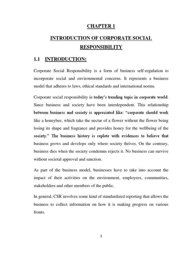 Introduction of CSR | PDF