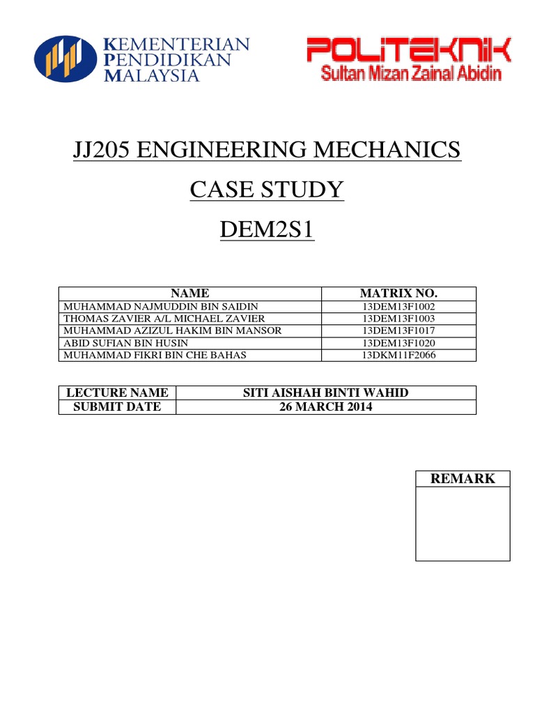 JJ205 Engineering Mechanics - Case Study 2 - Different Between Ac Motor ...