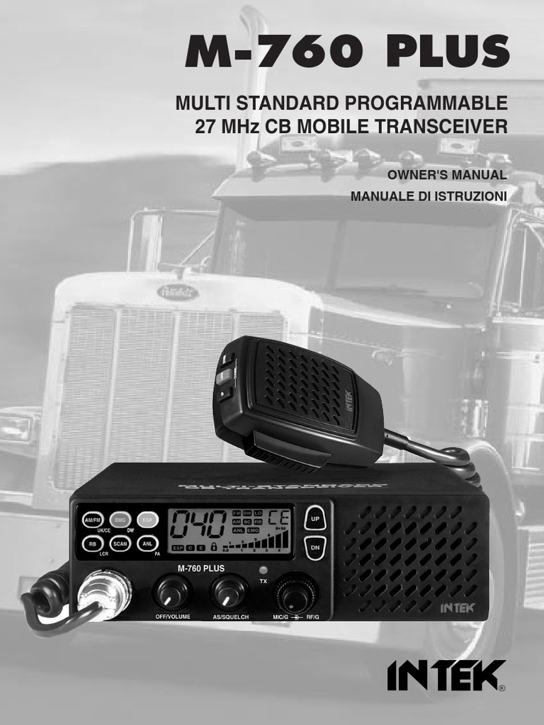 INTEK M-760 Plus - Manual | PDF | Antenna (Radio) | Channel ...
