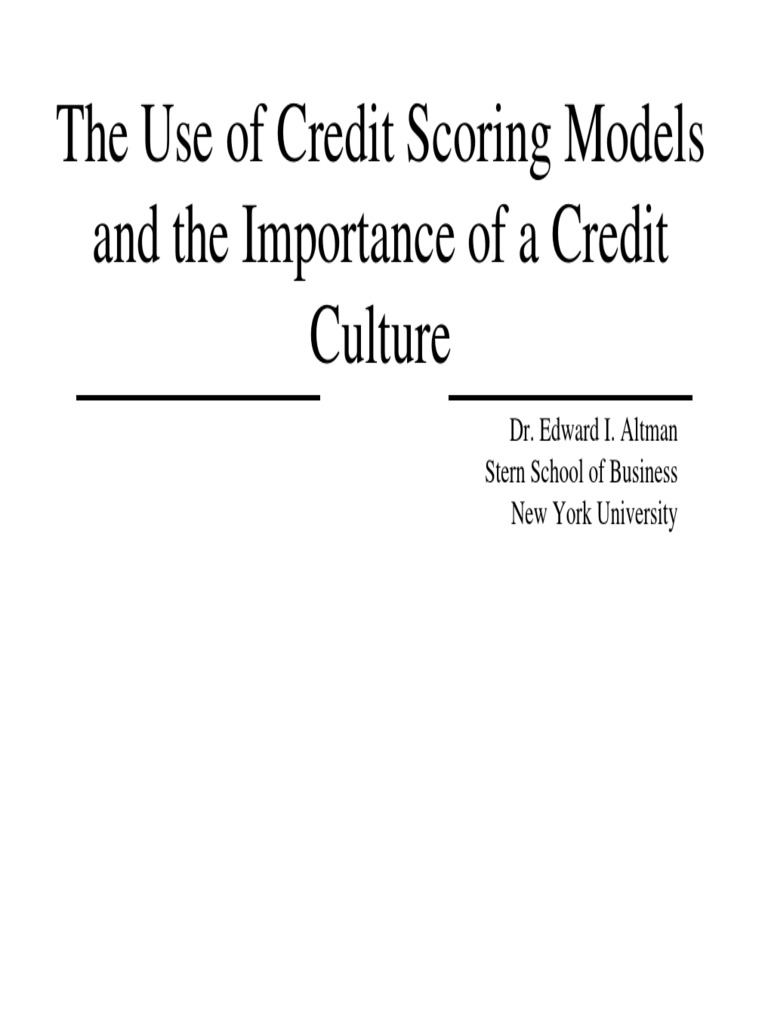 Z-Score Model in Credit Risk Analysis | PDF